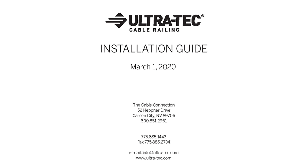 Ultra-tec Installation Guide | Ultra-tec